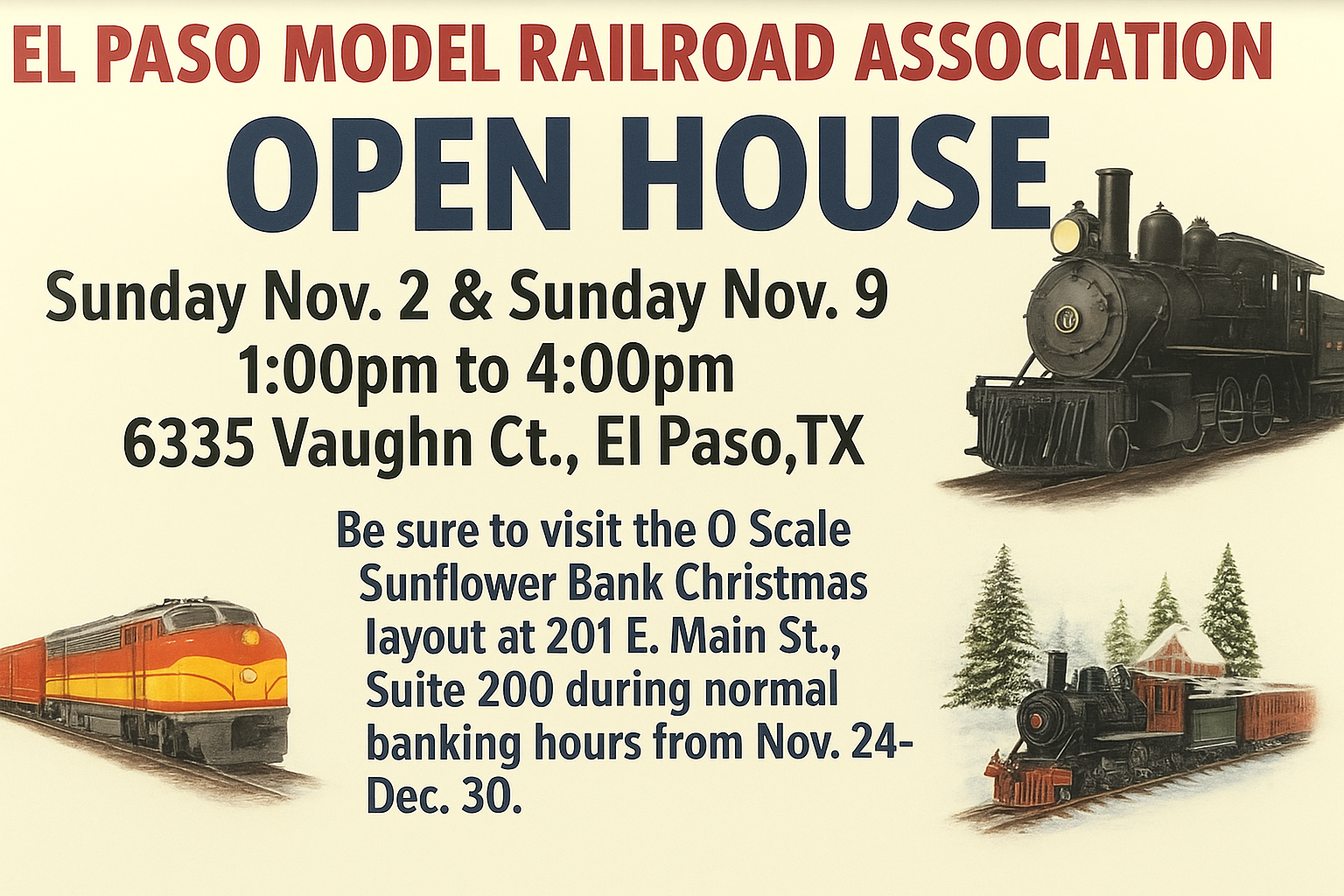 El Paso Model Railroad Association Open House Nov 2 and Nov 9 - NMRA ...